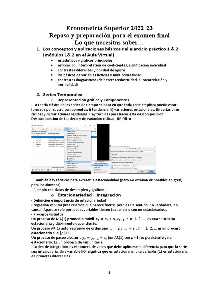 Repaso Examen Final ES 2022-23 | PDF | Matemáticas Aplicadas | Teoría ...