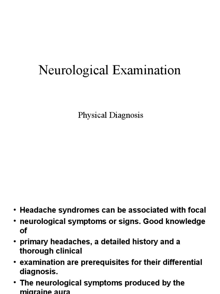 Neurological Examination | PDF