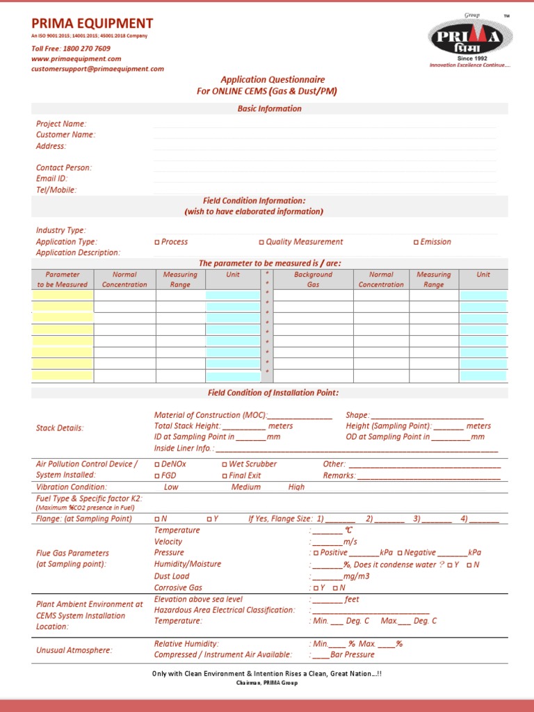 ApplicationQ CEMS | PDF | Humidity | Physical Sciences