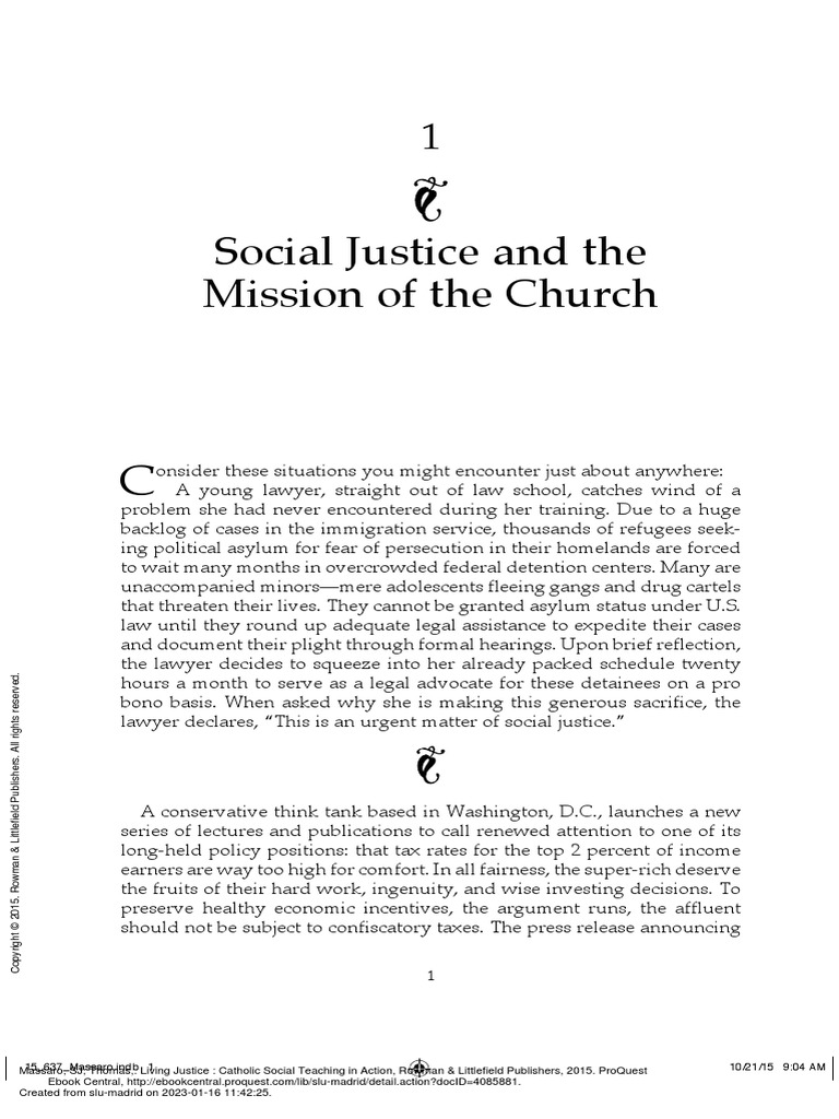 Living Justice Catholic Social Teaching in Action - (Social Justice and ...
