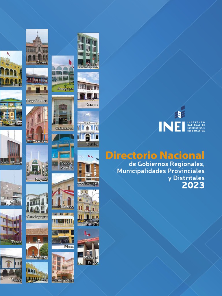 Directorio Nacional de Gobiernos Regionales, Municipalidades Provinciales y Distritales 2023 ...