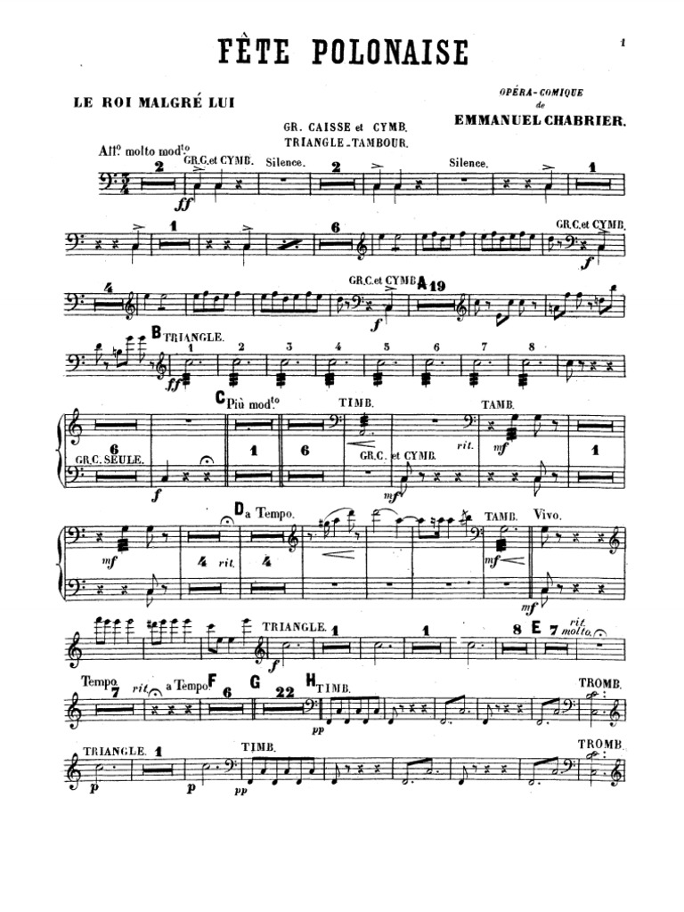 Chabrier Fete Polonaise | PDF