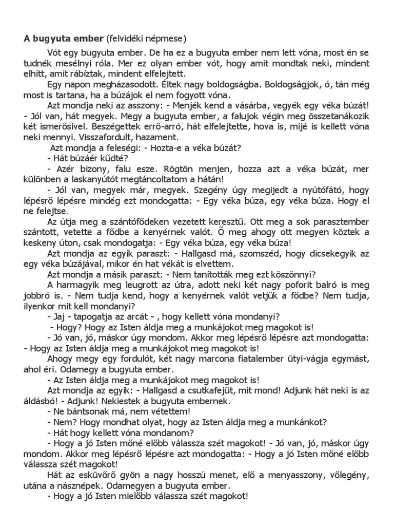 A Bugyuta Ember | PDF