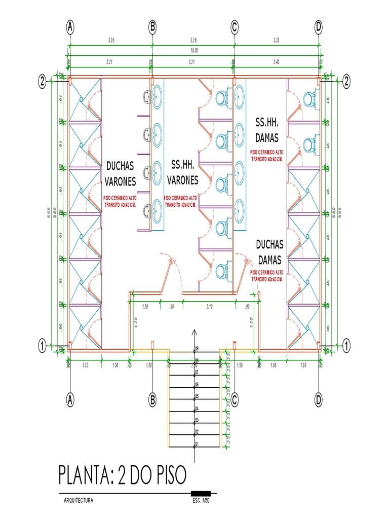 PLANO ARQUITECTURA - BAÑOS CAMPAMENTOS-Model | PDF