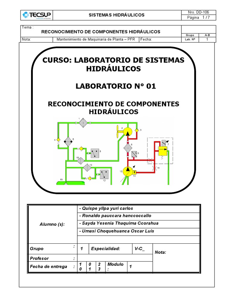 L01. Identificación de Componentes Hidráulicos - 2020 | PDF ...