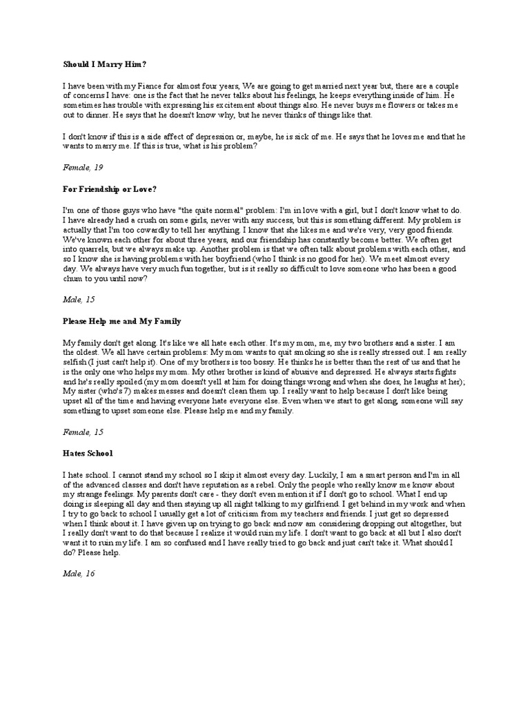 Giving Advice - Problems | PDF