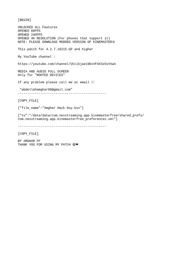 AMGHAR - FF Com - Nexstreaming.app - Kinemasterfree | PDF