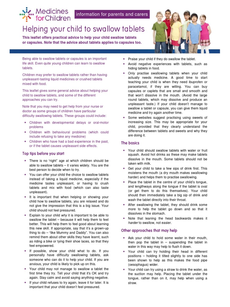 Guide To Swallowing Tablets 30.11.17 | PDF