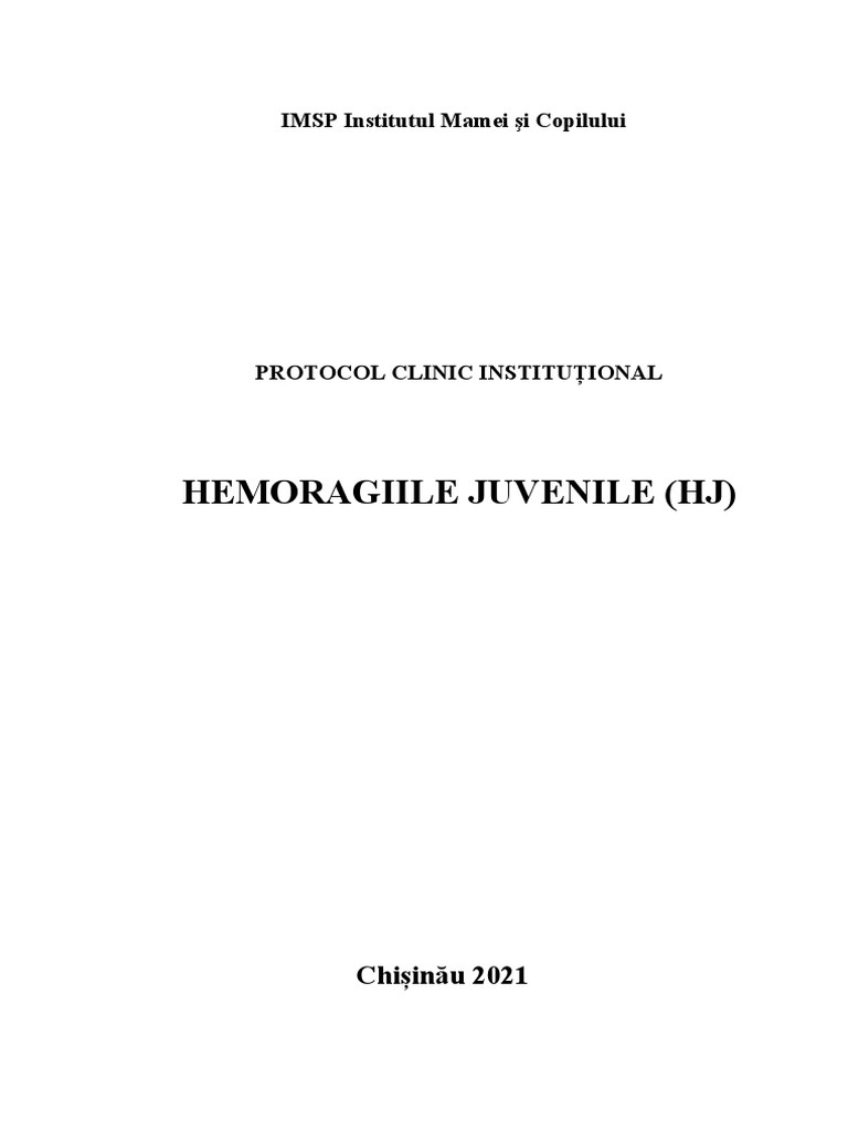 Hemoragiile Disfunctionale Juvenile | PDF