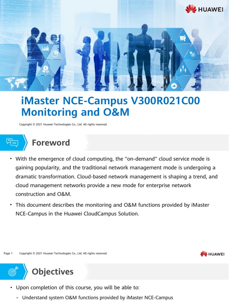 IMaster NCE-Campus V300R021C00 Monitoring and O&M | PDF | Computer Network | Cloud Computing