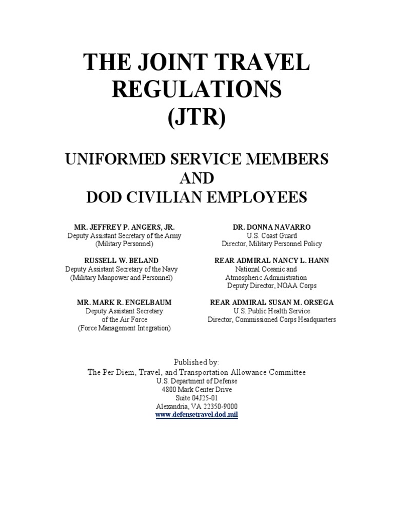 JTR Updates for Service Members & Civilians | PDF
