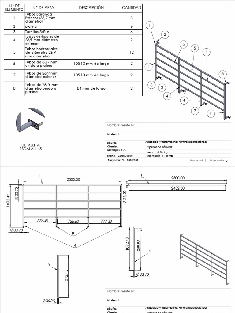 Plano Baranda Exterior | PDF