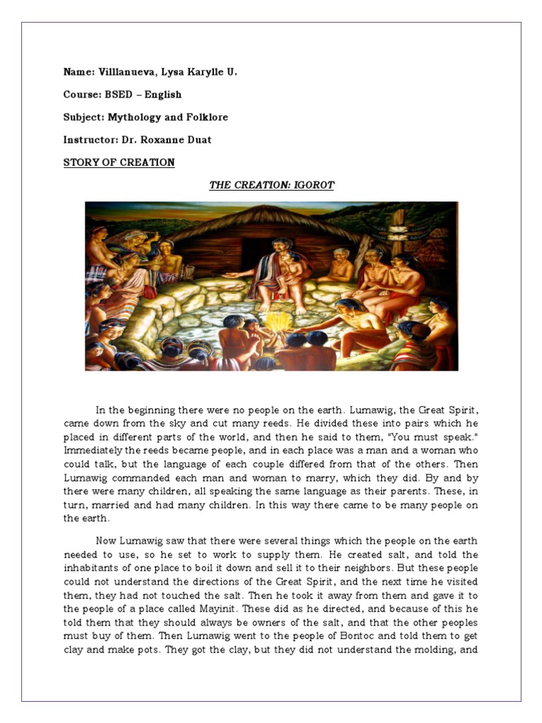 Story Of Creation Pdf Pottery