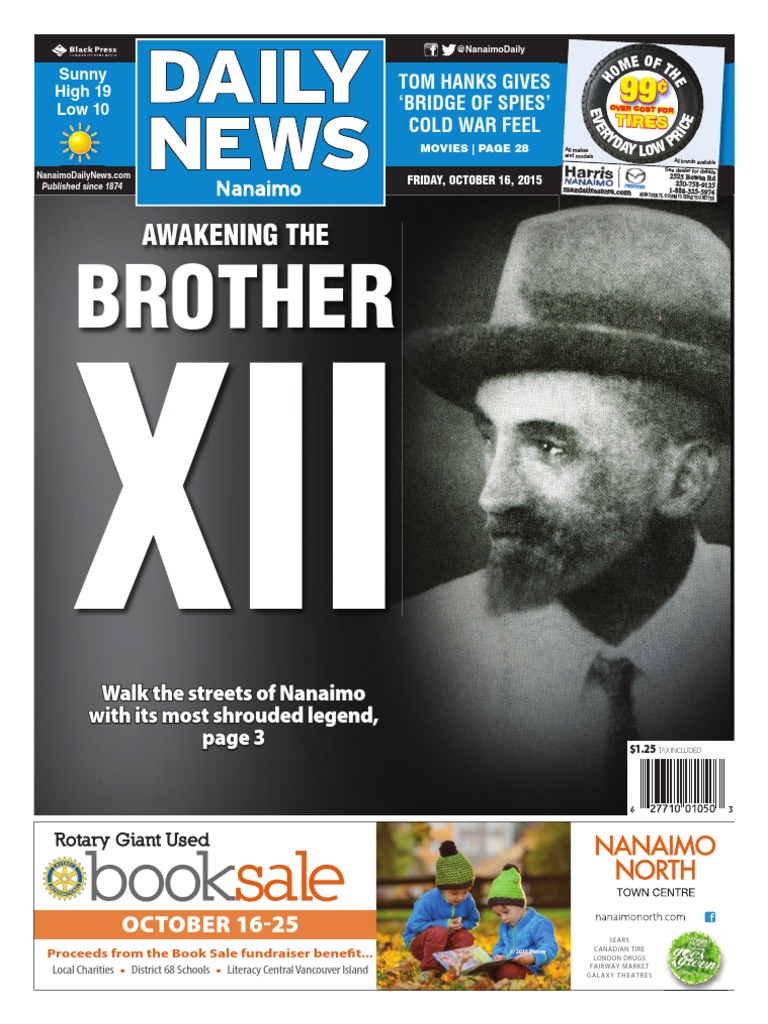 Nanaimo Daily News 2015 Front Page Article Brother XII | PDF