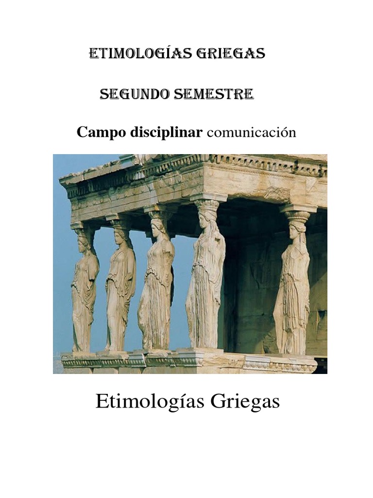 Etimologías Griegas | PDF | Evaluación | Alfabeto