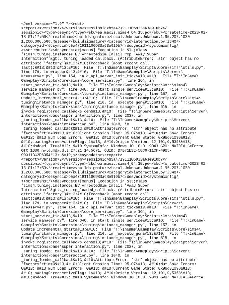 Sims 4 Desync Error Report | PDF | Graphics Processing Unit | Computer Science