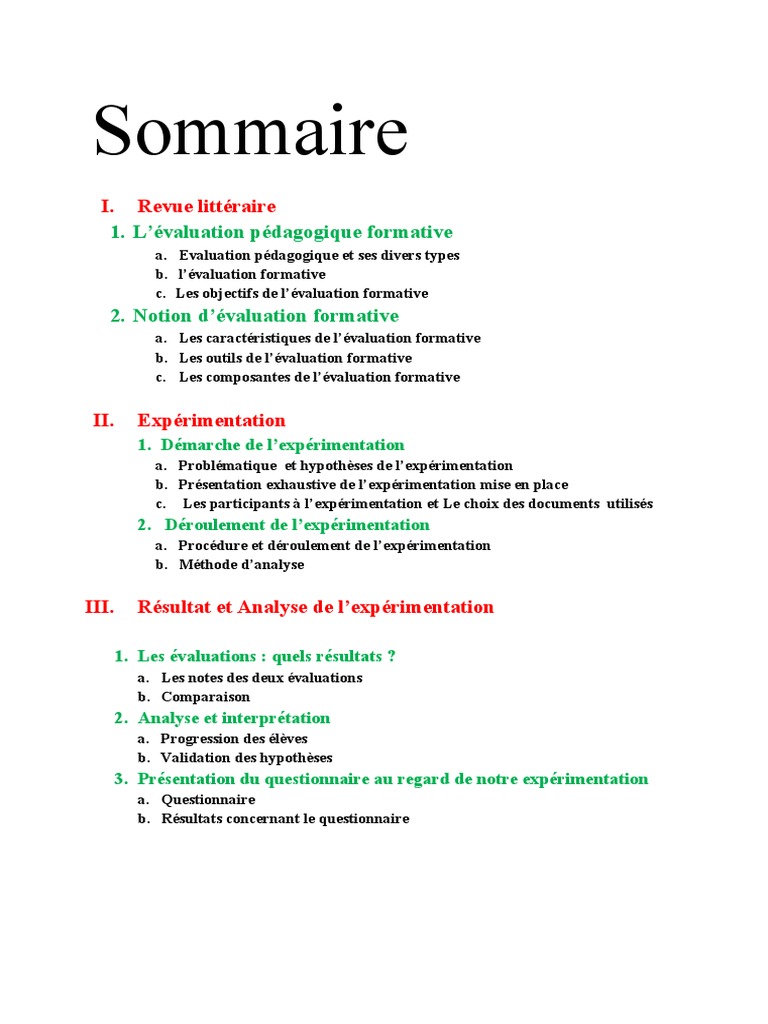 Plan Complet Memoire | PDF