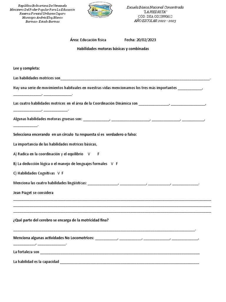 Evaluacion Primaria Pdf