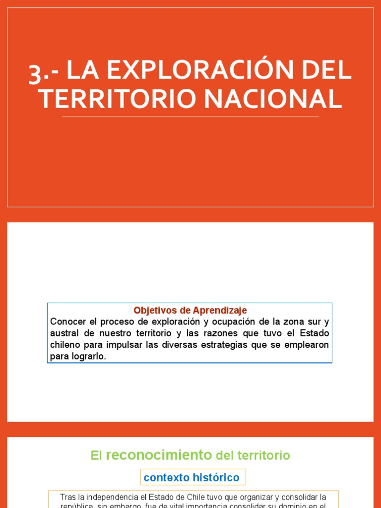 La Exploración Del Territorio Nacional | PDF | Chile | España