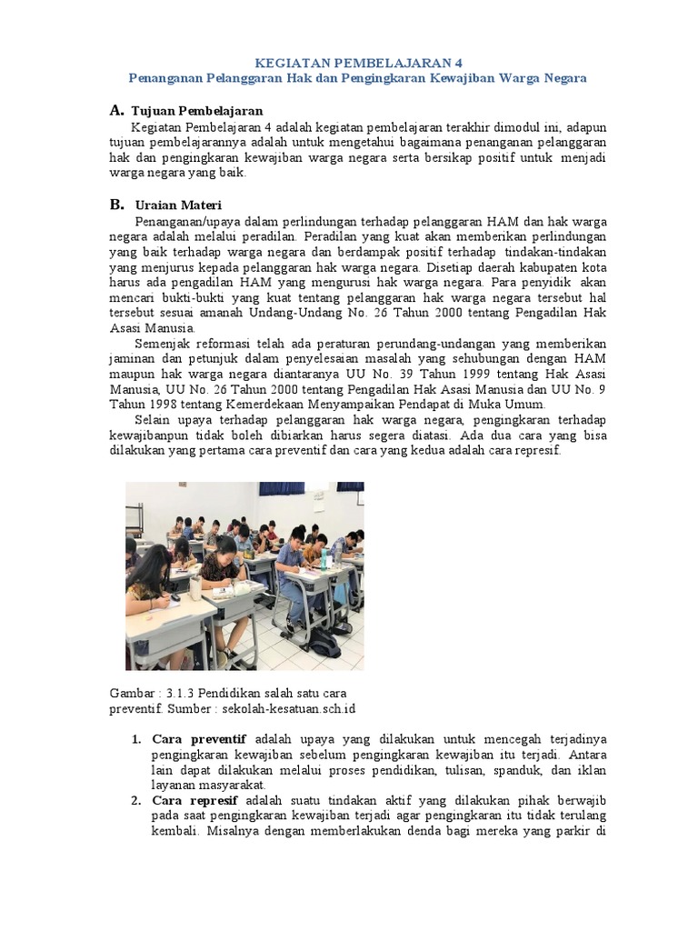 Materi PPKN Kelas Xii 3.1 KB 4 | PDF | Ilmu Sosial | Hukum