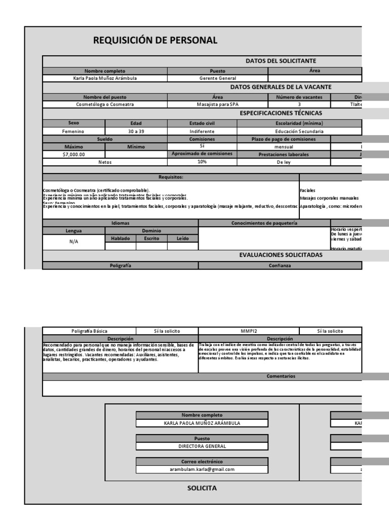 Requisición de Personal - GK - 2020 | PDF | Microsoft PowerPoint ...