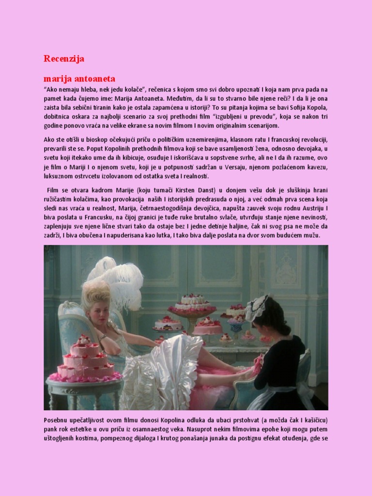 Recenzija Marija Antoaneta | PDF