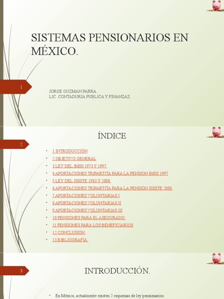 Sistemas Pensionarios en Mexico | PDF | Pensión | Salario