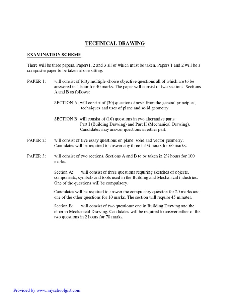 Technical Drawing Scheme | PDF