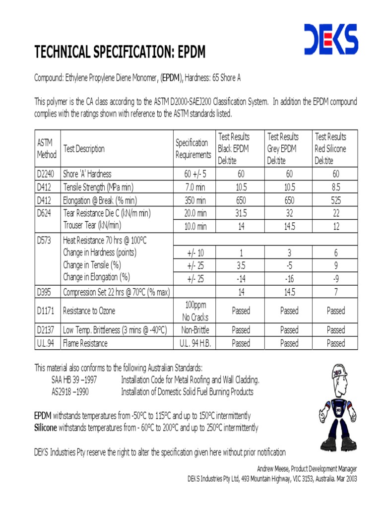 EPDM+Specs | PDF | Applied And Interdisciplinary Physics | Civil ...