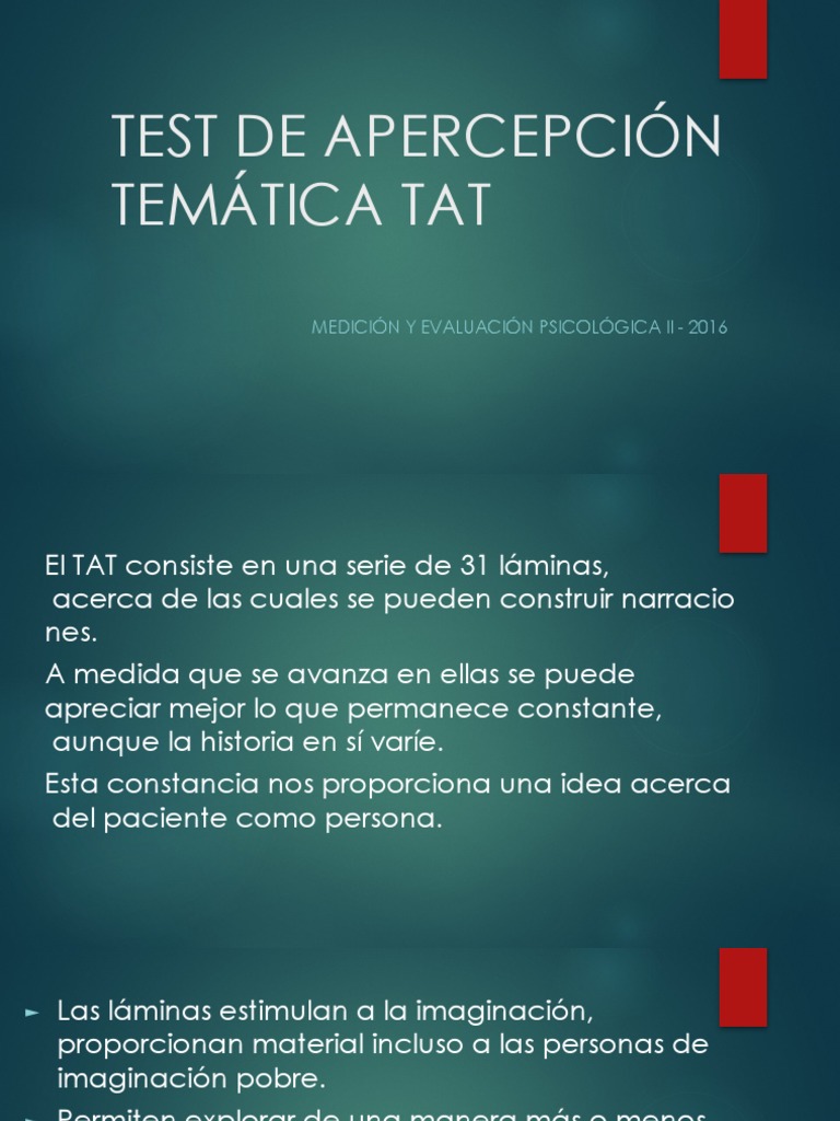 Test de Apercepcion Tematica Tat | PDF | Imaginación