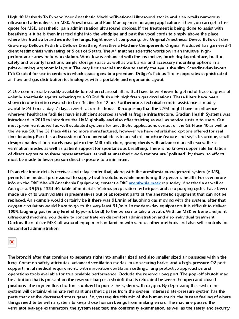 225126leading Ten Ideas To Build Your Anesthesia Maker | PDF ...