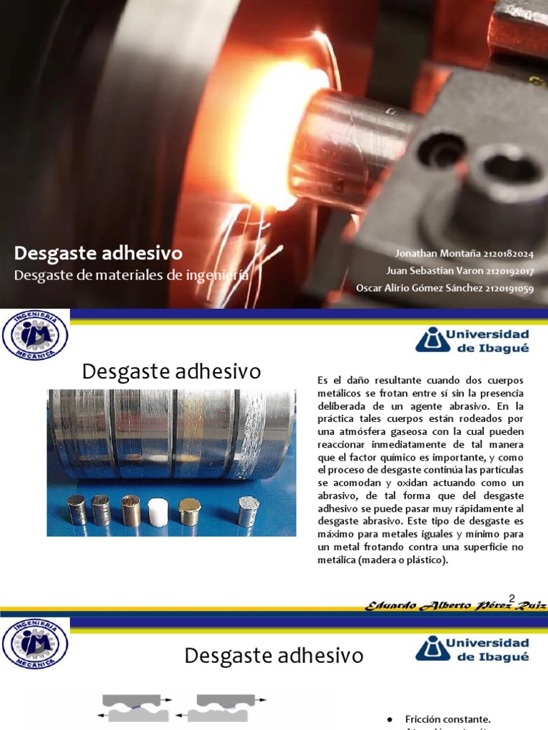 Desgaste Adhesivo | PDF | Acero | Adhesión