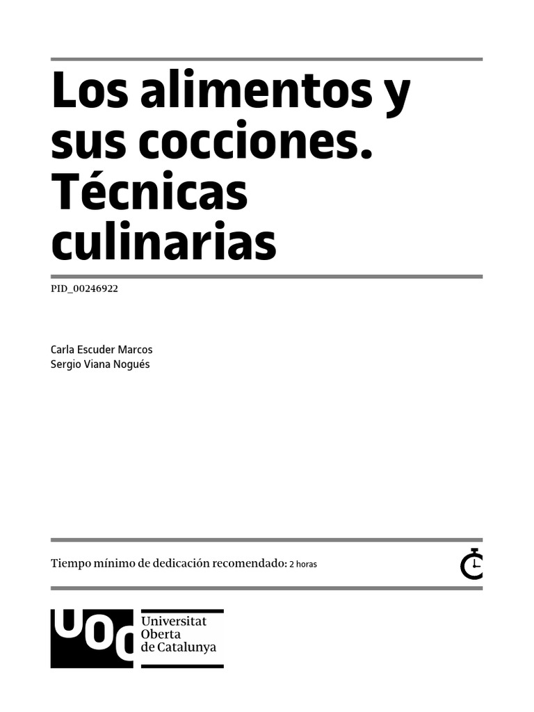 Los Alimentos y Sus Cocciones. Técnicas Culinarias | PDF | Vegetales ...