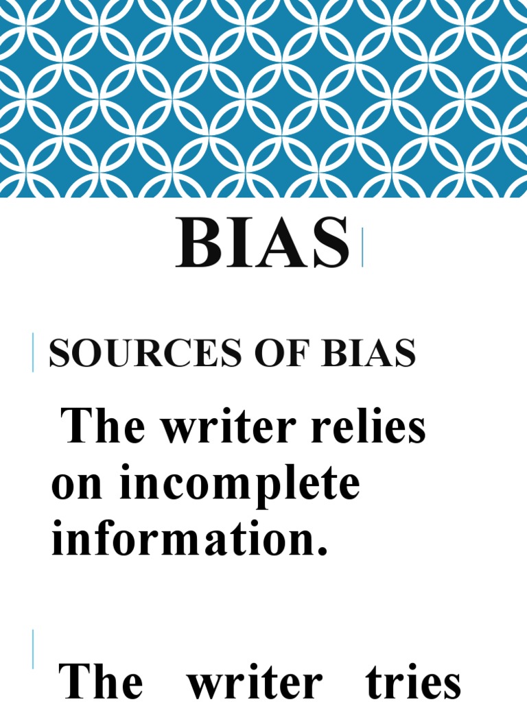 Bias | PDF