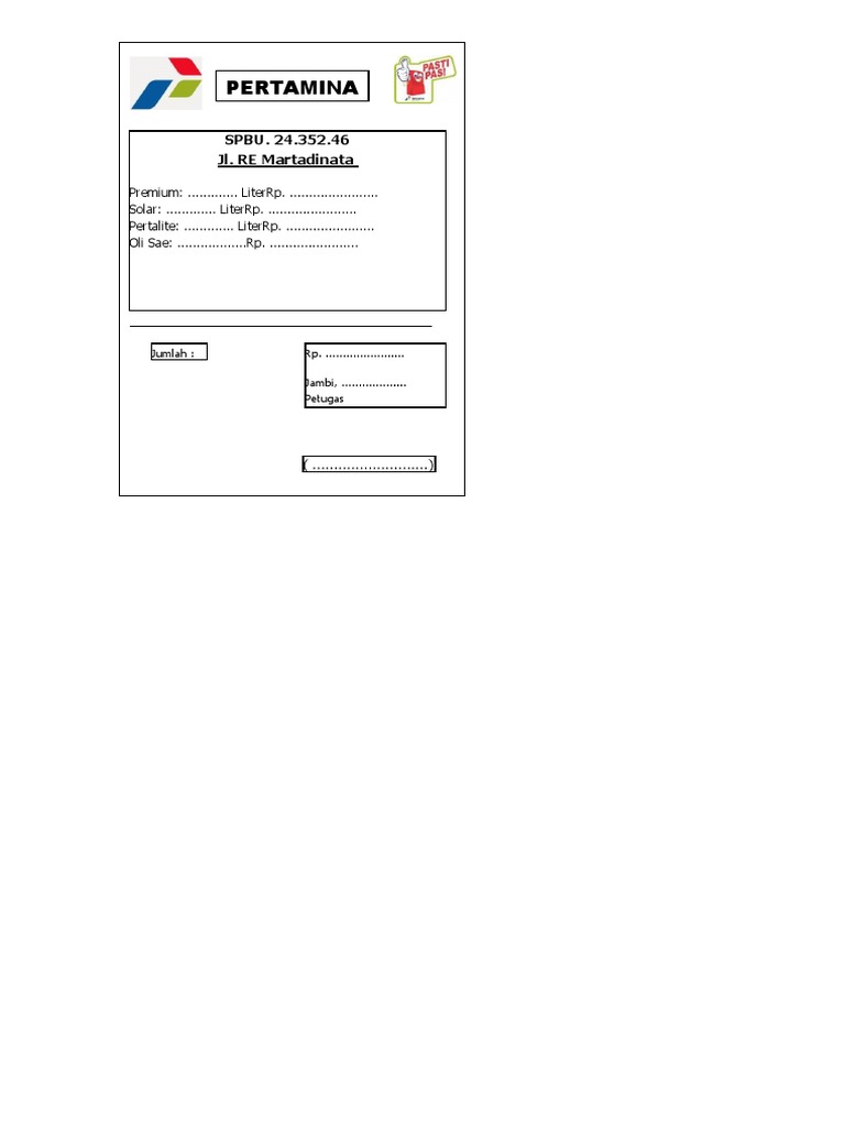 Nota Pertamina PDF Free | PDF