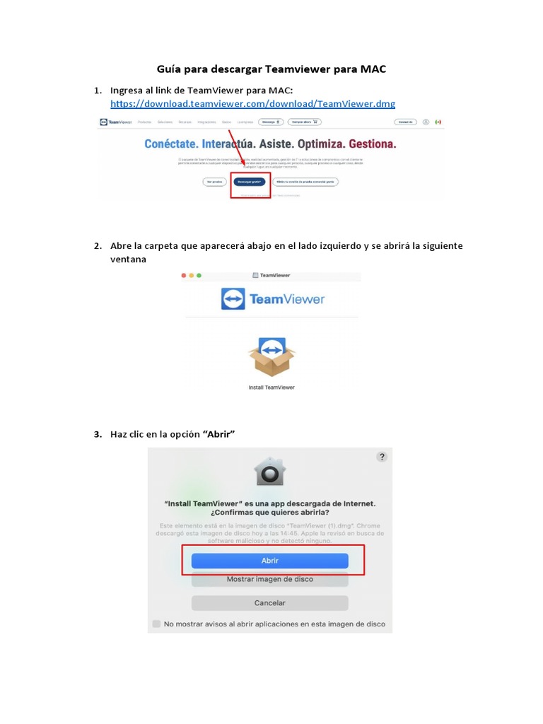 Guía para Instalar TeamViewer para MAC | PDF