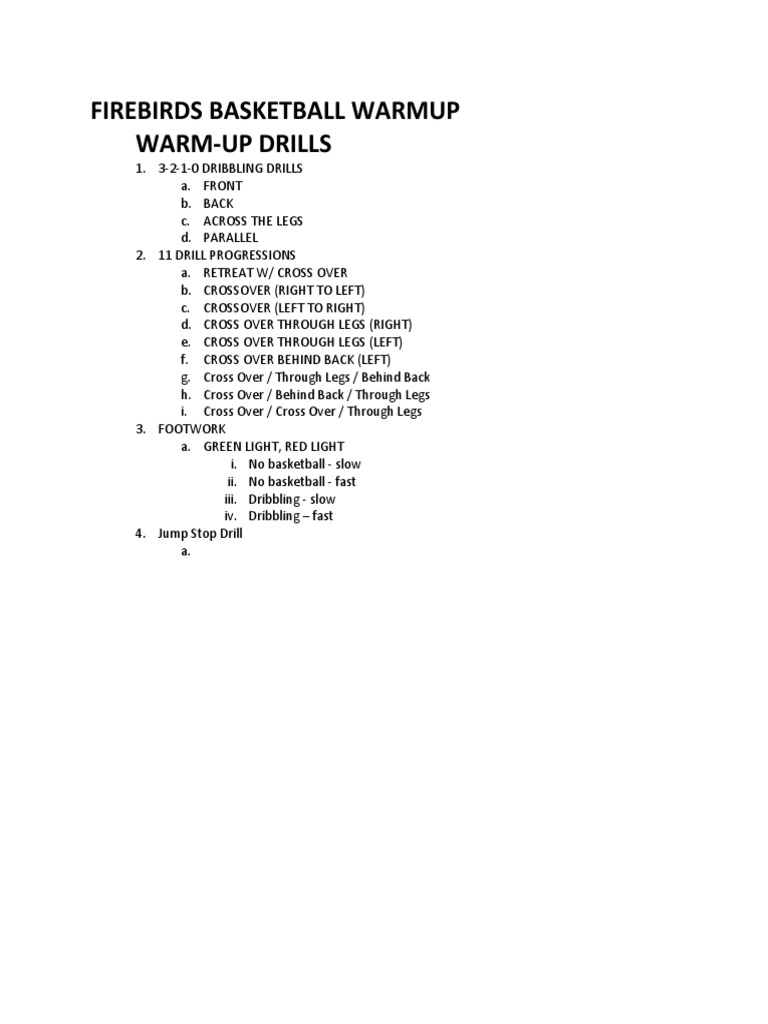 Firebirds Training Routine | PDF