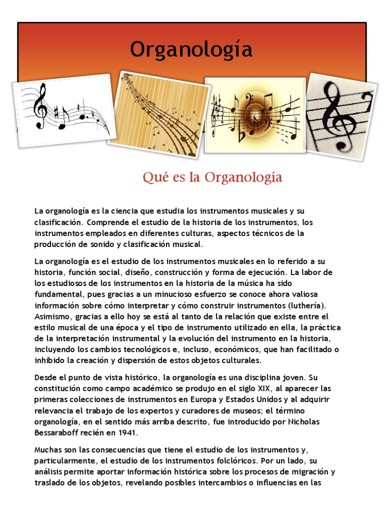 Documento Organologia | PDF | Instrumentos musicales | Instrumentos de ...