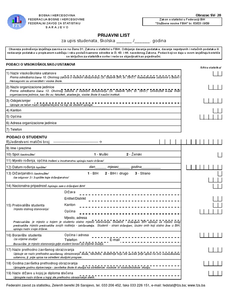 Statisticki List | PDF