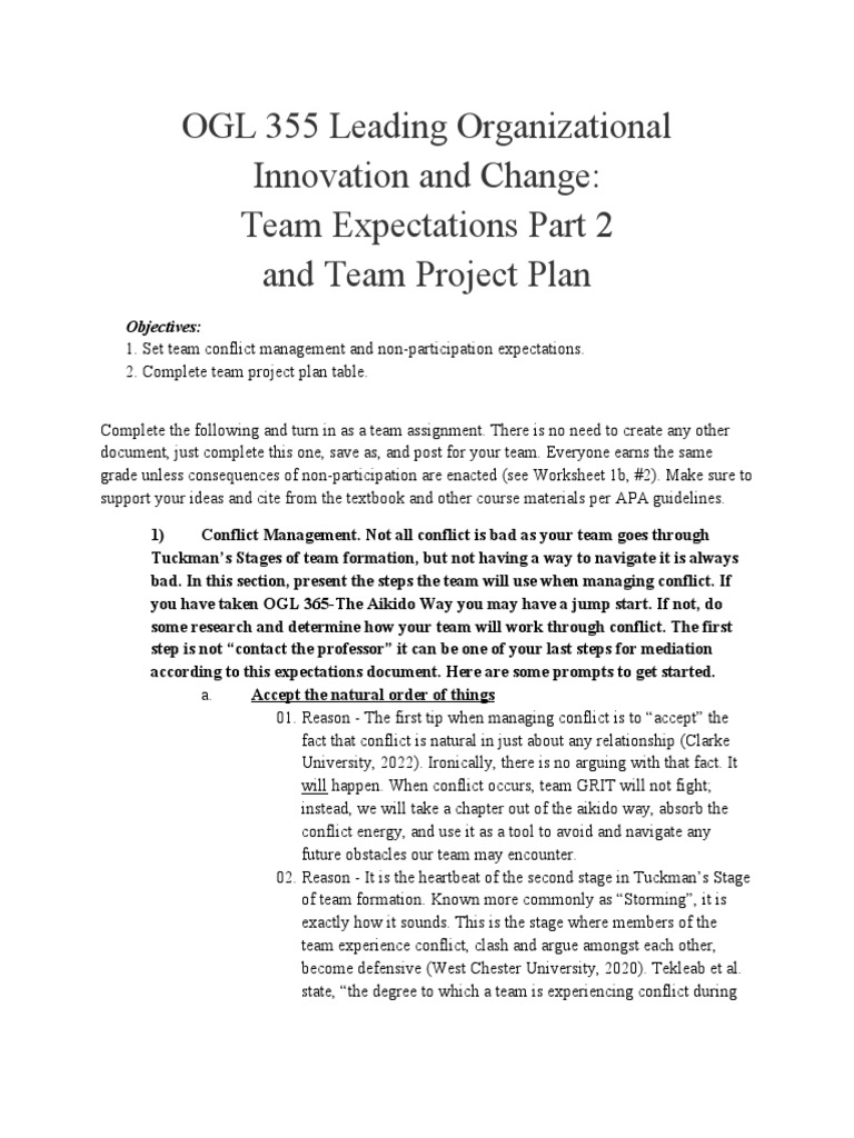 Ogl 355 Leading Organizational Innovation and Change 1 | PDF