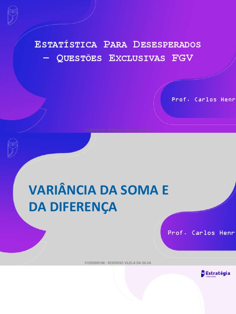 Slides FGV Aula 10 10 1 | PDF