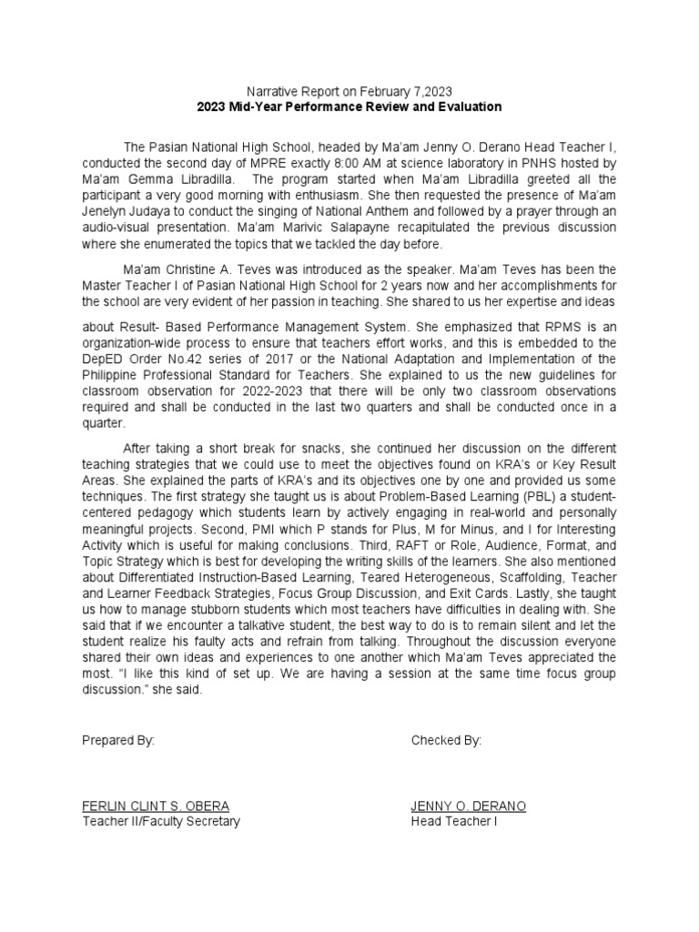 Day 2 MPRE Narrative Report | PDF | Behavior Modification | Learning