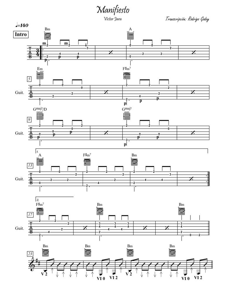 Manifiesto - Victor Jara | PDF