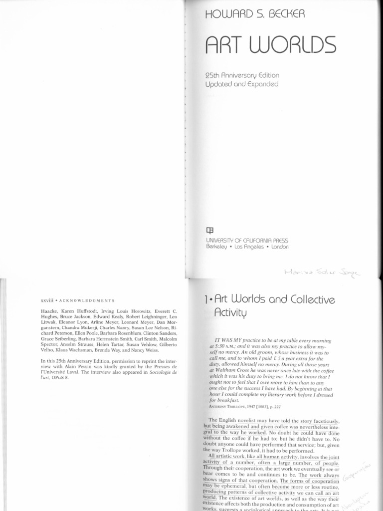 Howard Becker - Art Worlds | PDF | Poetry | Orchestras