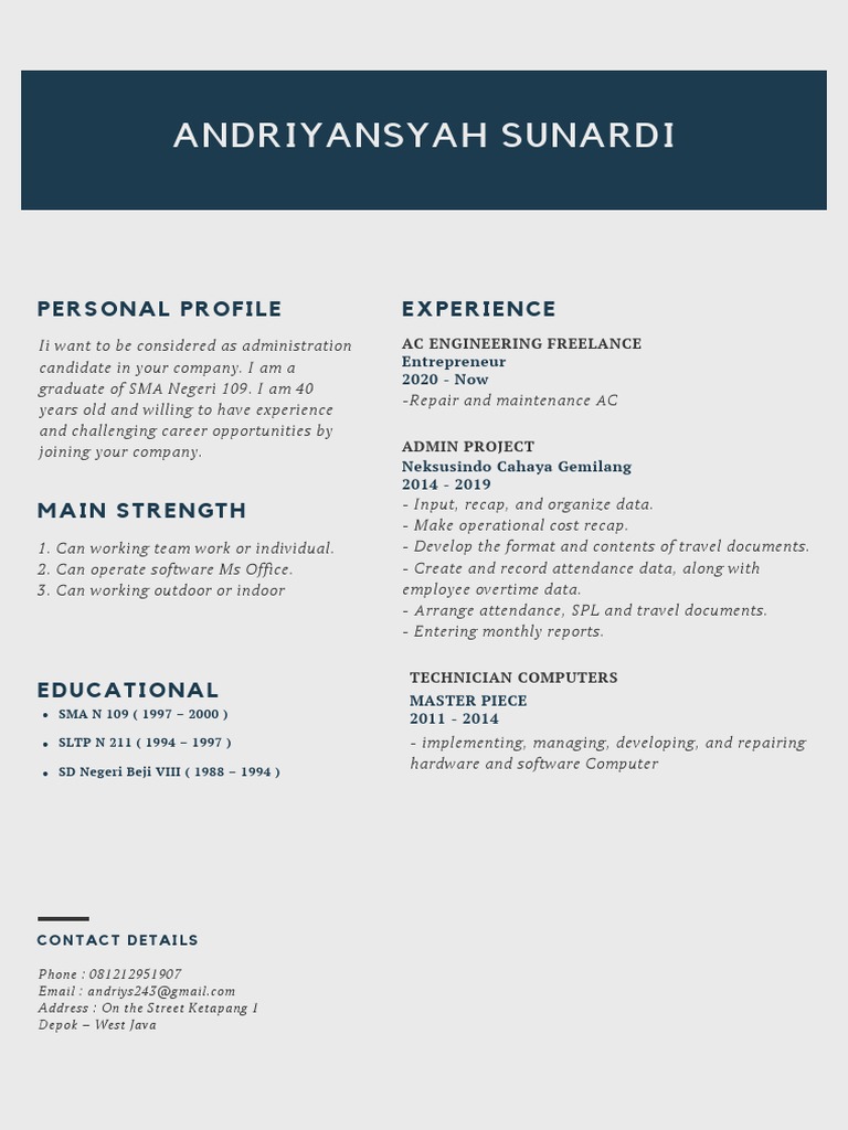 CV Andri | PDF | Business