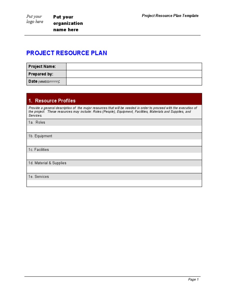 Resource Plan Template | PDF | Business | Business Process