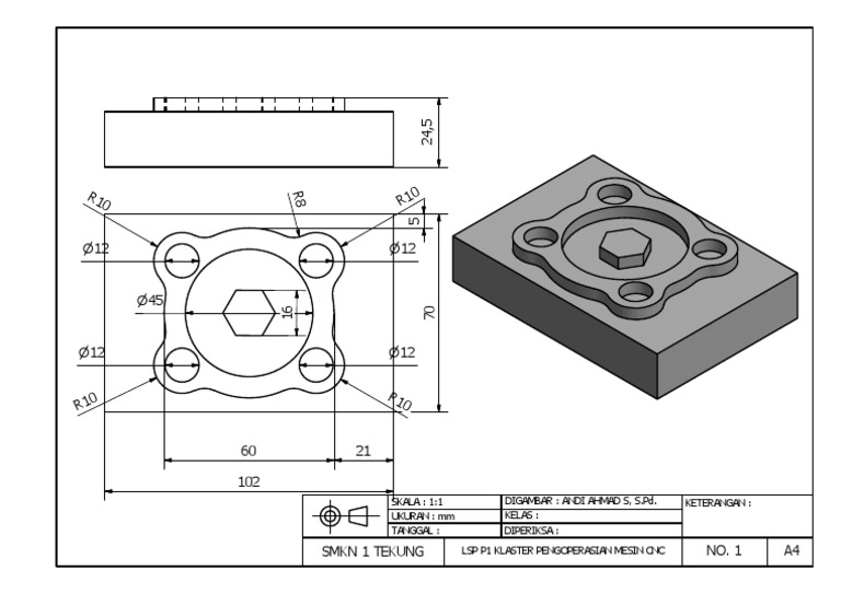 Job Sheet CNC | PDF