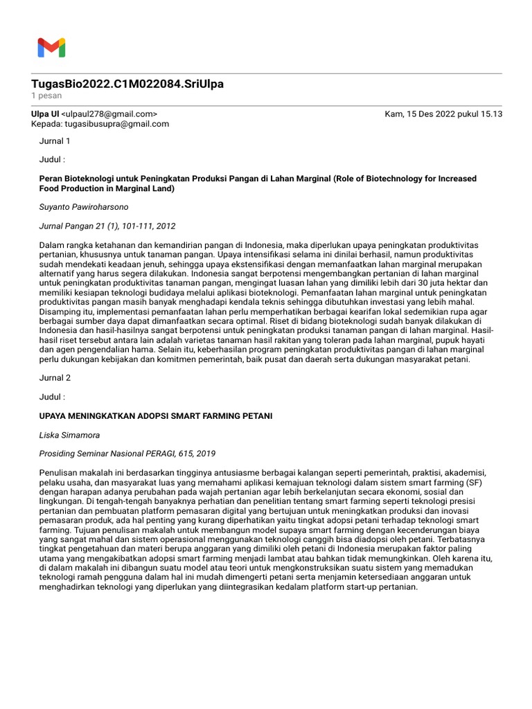 Jurnal Biologi | PDF