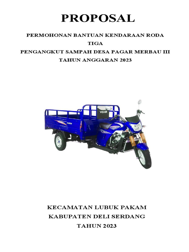 Proposal Bantuan Viar | PDF