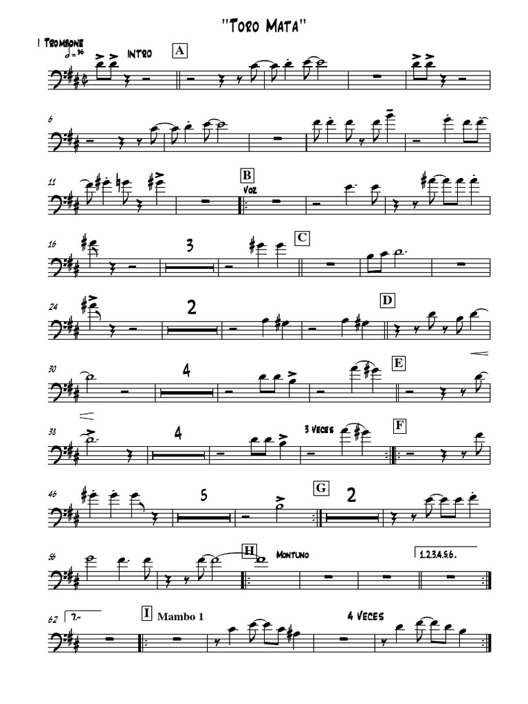 Toro Mata Trombone I | PDF